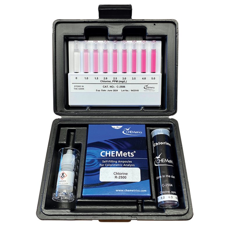 K-2504 Chlorine (free & total) CHEMets Visual Test Kit - Tegent